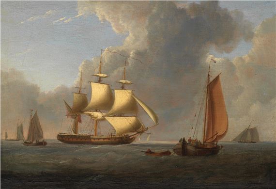 William Anderson | A British frigate threading her way through busy ...