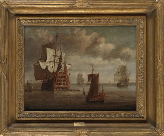Isaac Sailmaker | British war ships at anchor | MutualArt