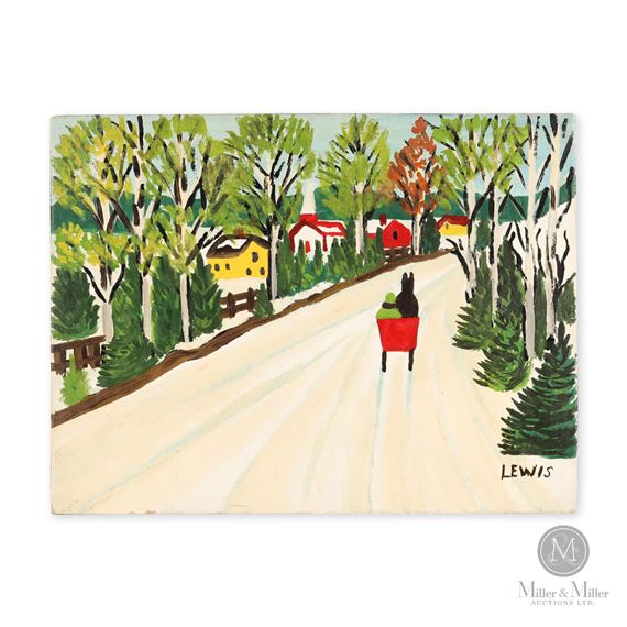 Maud Lewis | Winter Sleighing | MutualArt