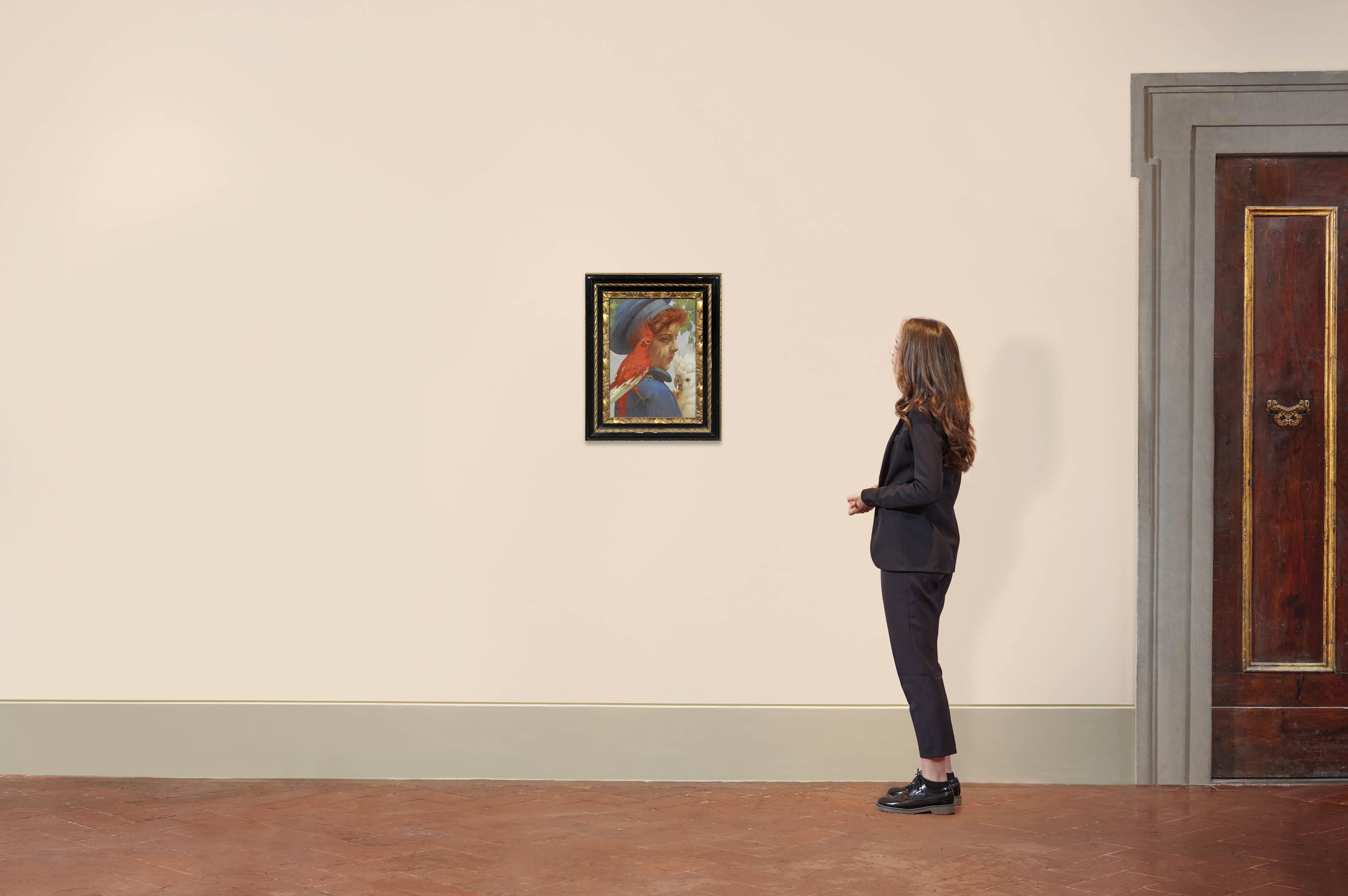 Giovanni Costantini | YOUNG GIRL WITH PARROTS | MutualArt