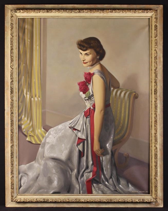 Malcolm Haylett | Full length portrait of Lady Olive Hamilton | MutualArt