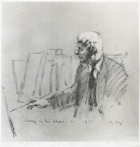 Harold Riley | Lowry in His Studio | MutualArt