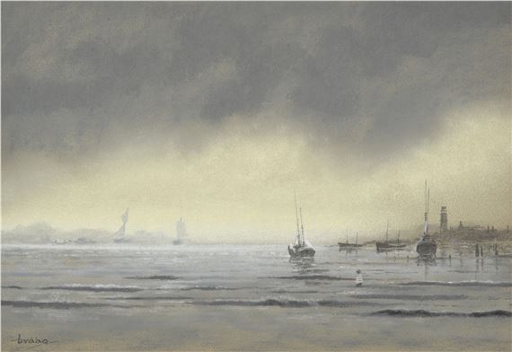 Brian Shields | Self portrait of the artist as a boy paddling on a ...