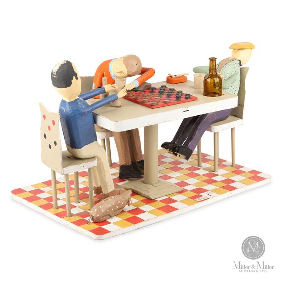 HAROLD TUTTY | Sleepy Checkers Players Diorama | MutualArt