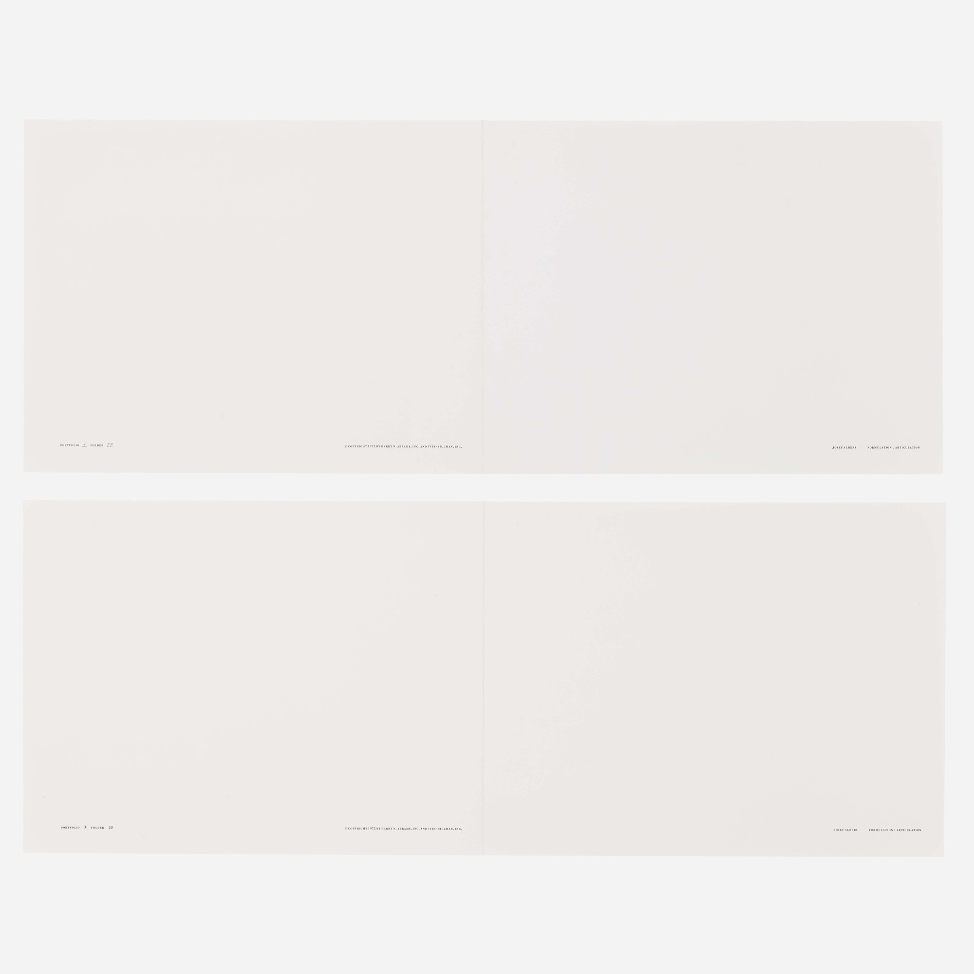 Josef Albers | Folio I / Folder 22; Folio I / Folder 20 two works from ...