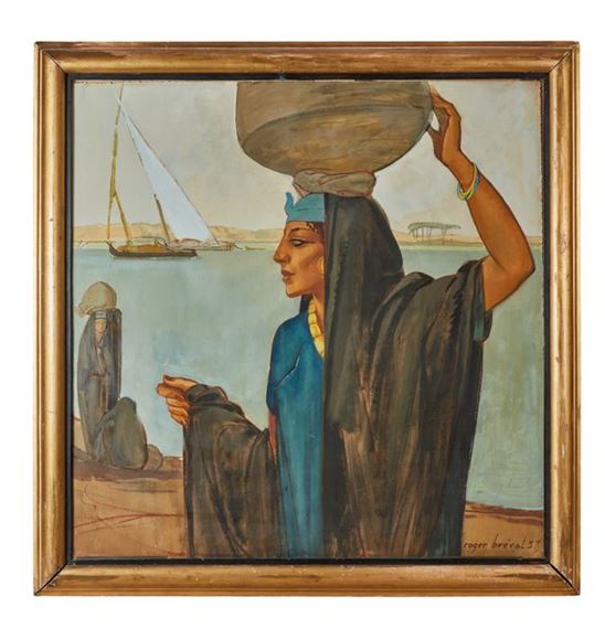 Roger Breval | Carrier in profile and felucca (1937) | MutualArt