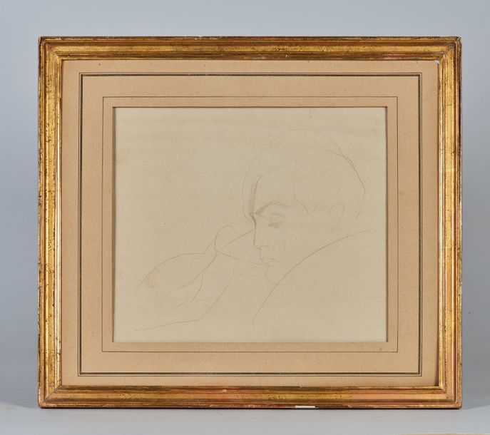 Jeanne Hebuterne | Portrait of a man in left profile (Modigliani ...