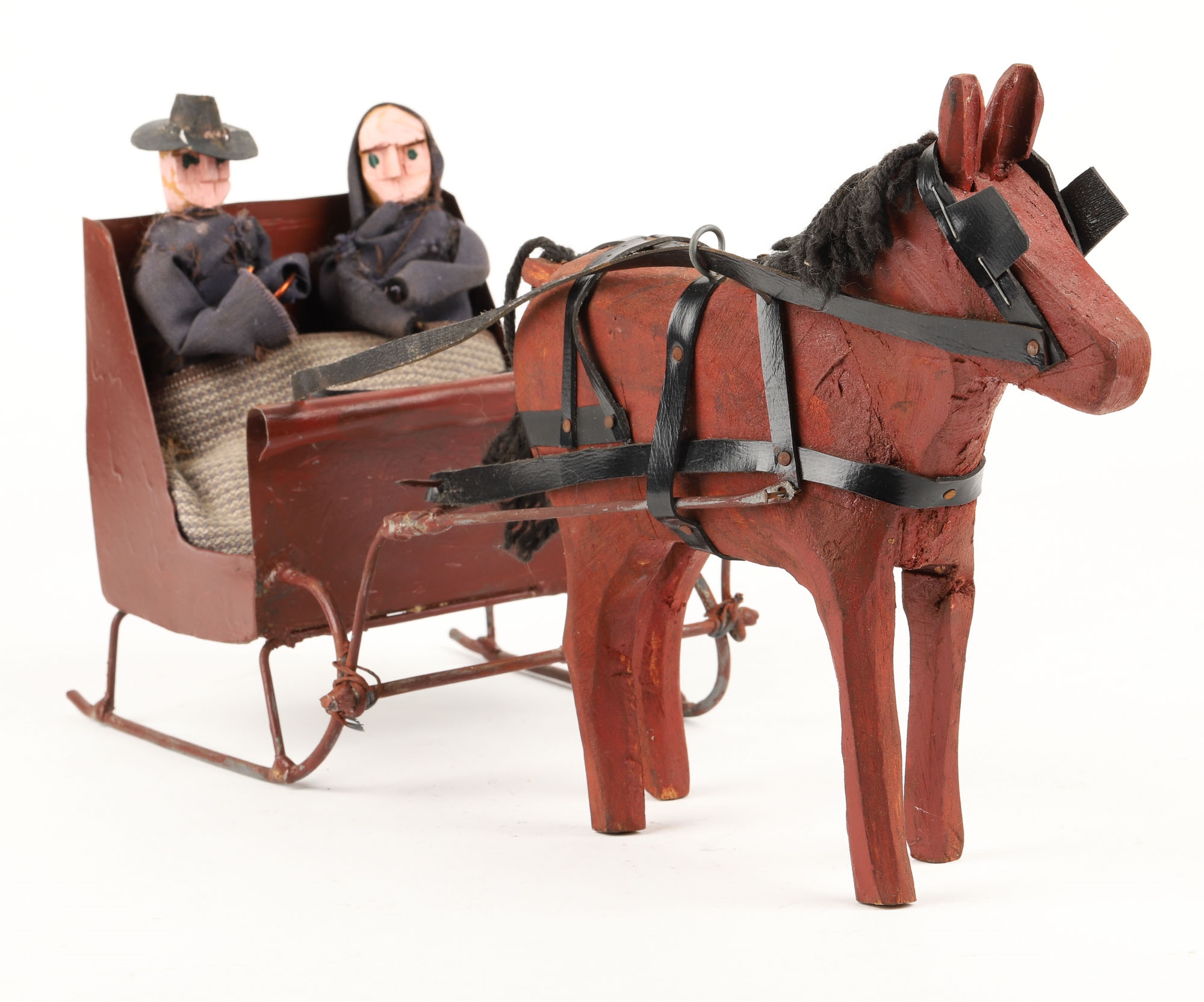 Jacob Roth | Amish Couple In Horse Drawn Sleigh | MutualArt