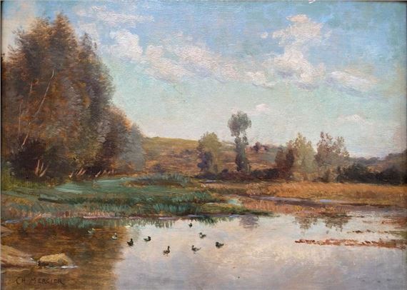 Charles Jean Mercier | Lake landscape | MutualArt