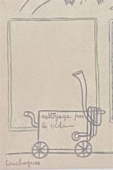 Louis Touchagues | Cartoon representing exhibitions of works by Besnard ...