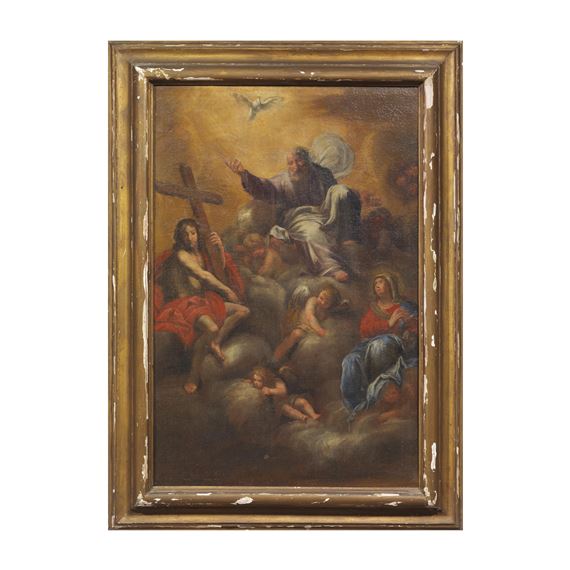 Genoese School, 17th Century | THE HOLY TRINITY WITH THE VIRGIN AND ...