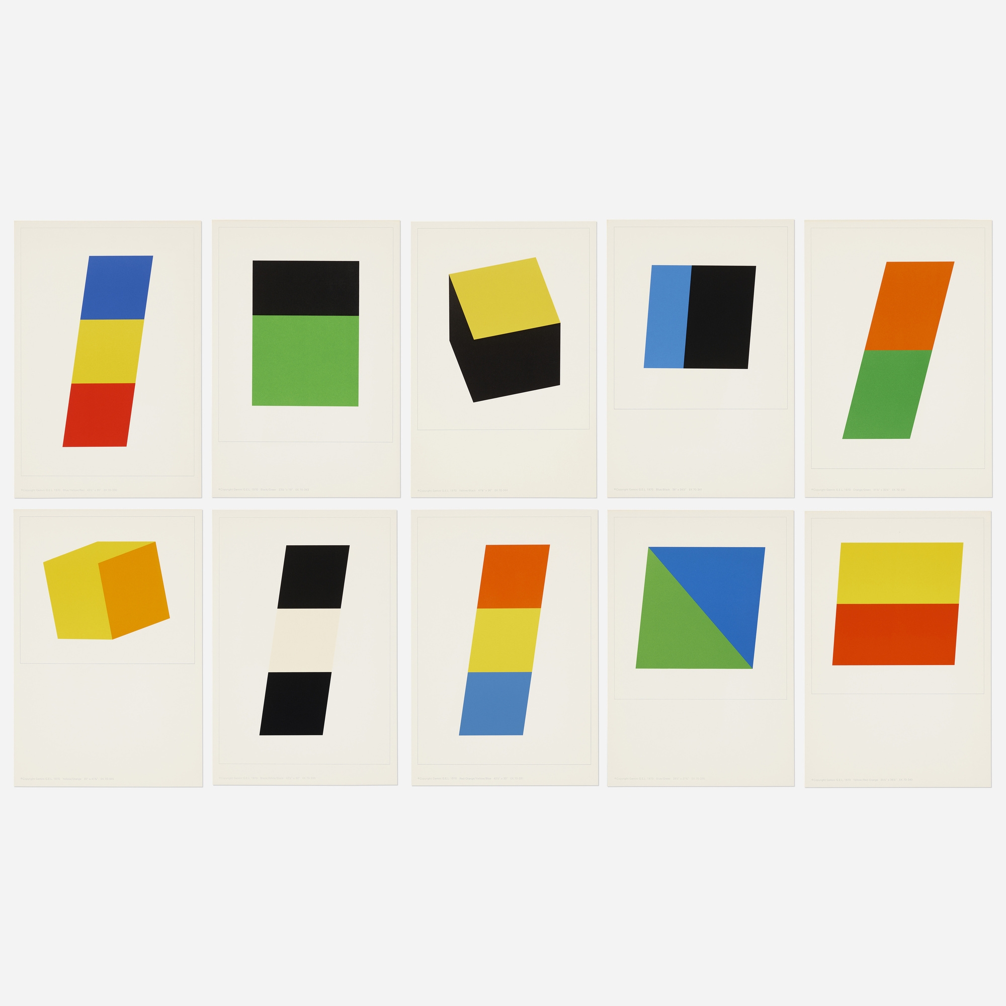 Ellsworth Kelly | Sample portfolio (ten works) (1970) | MutualArt