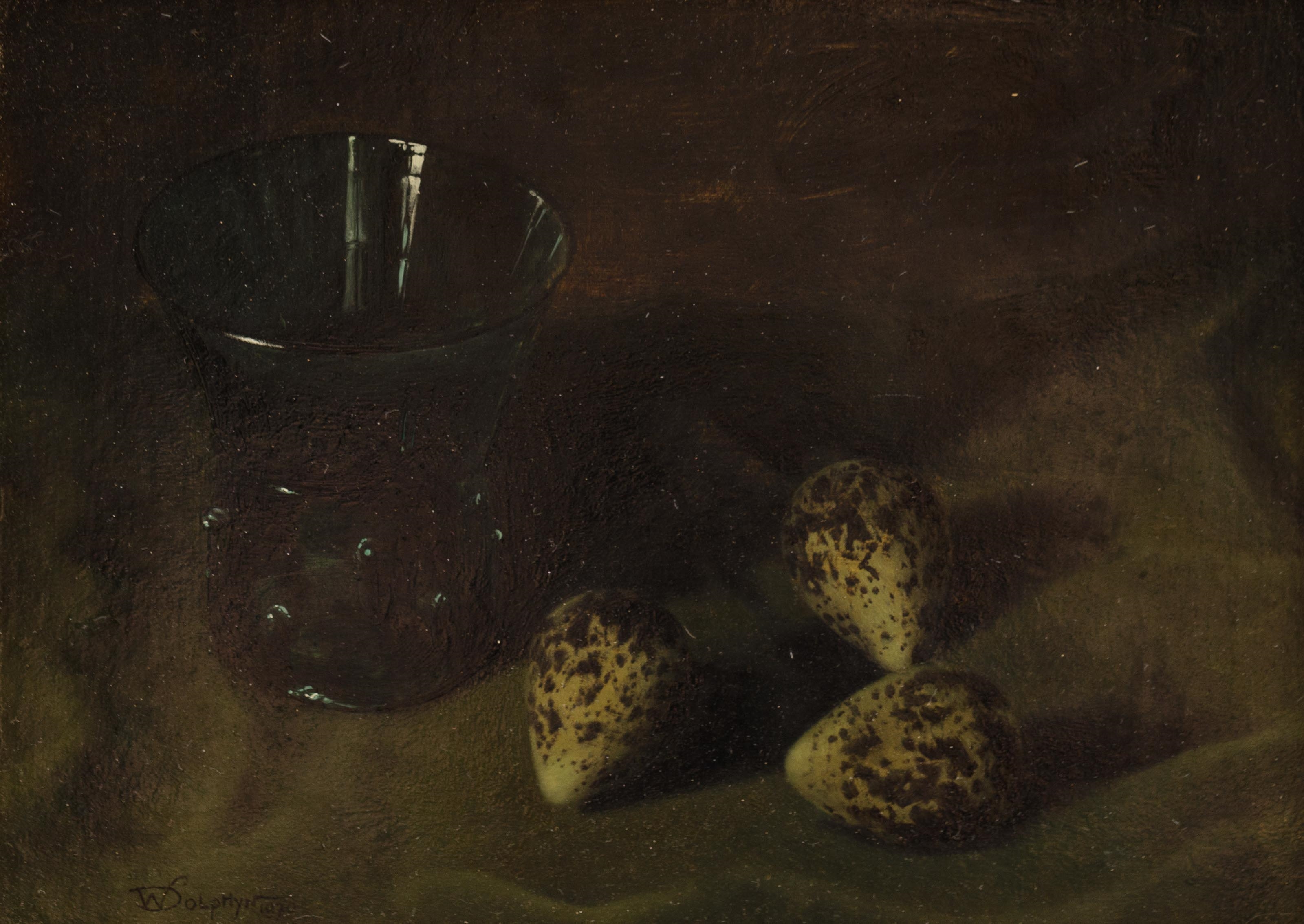 Willem Dolphyn | Still life with rummer glass and quail eggs (1970 ...