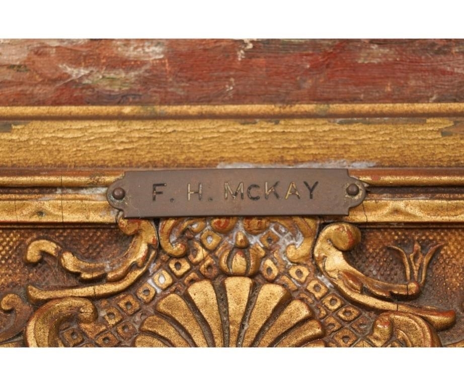 Frances H. McKay | oil on board fall landscape of cottages | MutualArt