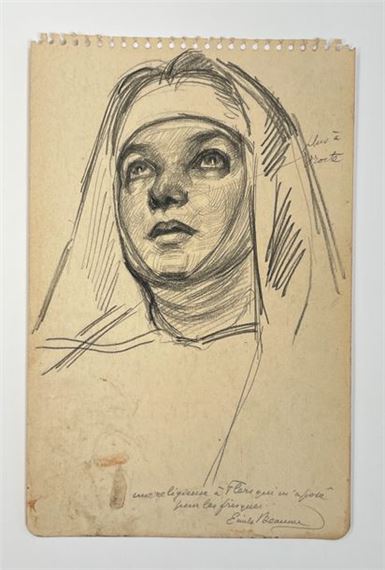 Emile Marie Beaume | A Nun in Flers who posed for the frescoes | MutualArt
