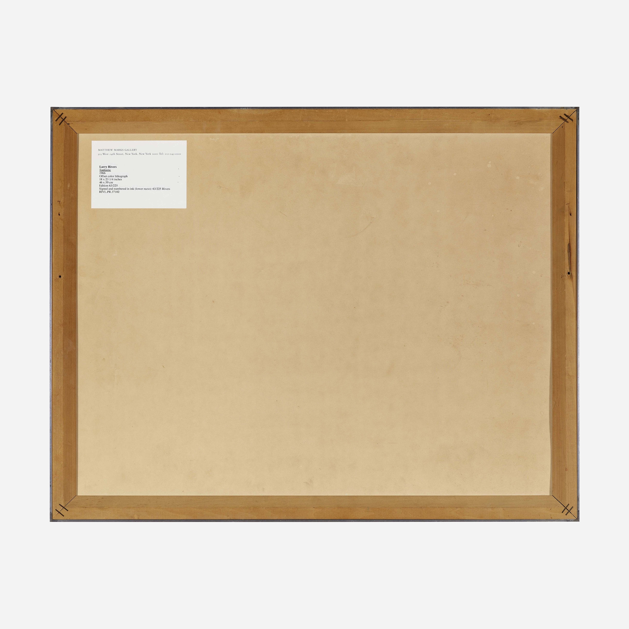 Larry Rivers | Tanfastic (1966) | MutualArt
