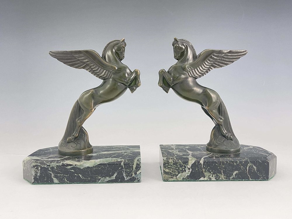 Maurice Frecourt | Pegasus bookends (Circa 1925) | MutualArt