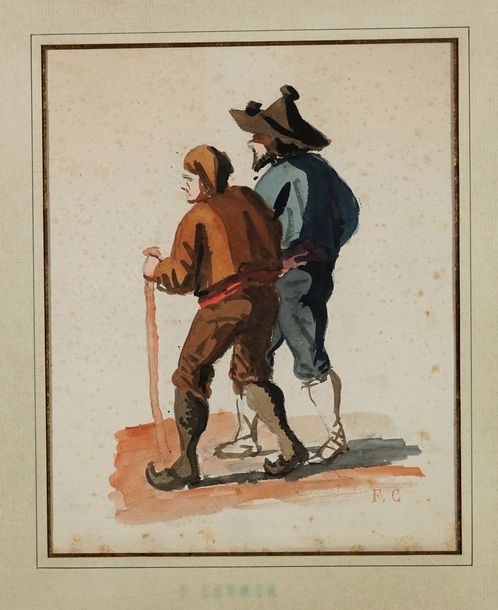 Fernand Cormon | Two characters from behind | MutualArt