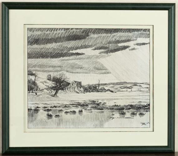 Rex Paulain Jack Barrat | La mare près du vieil arbre. | MutualArt