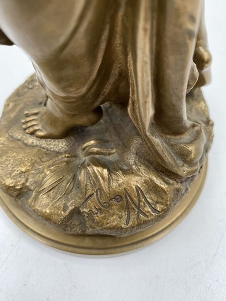 French School, 19th Century | Psyche standing playing the hurdy-gurdy ...