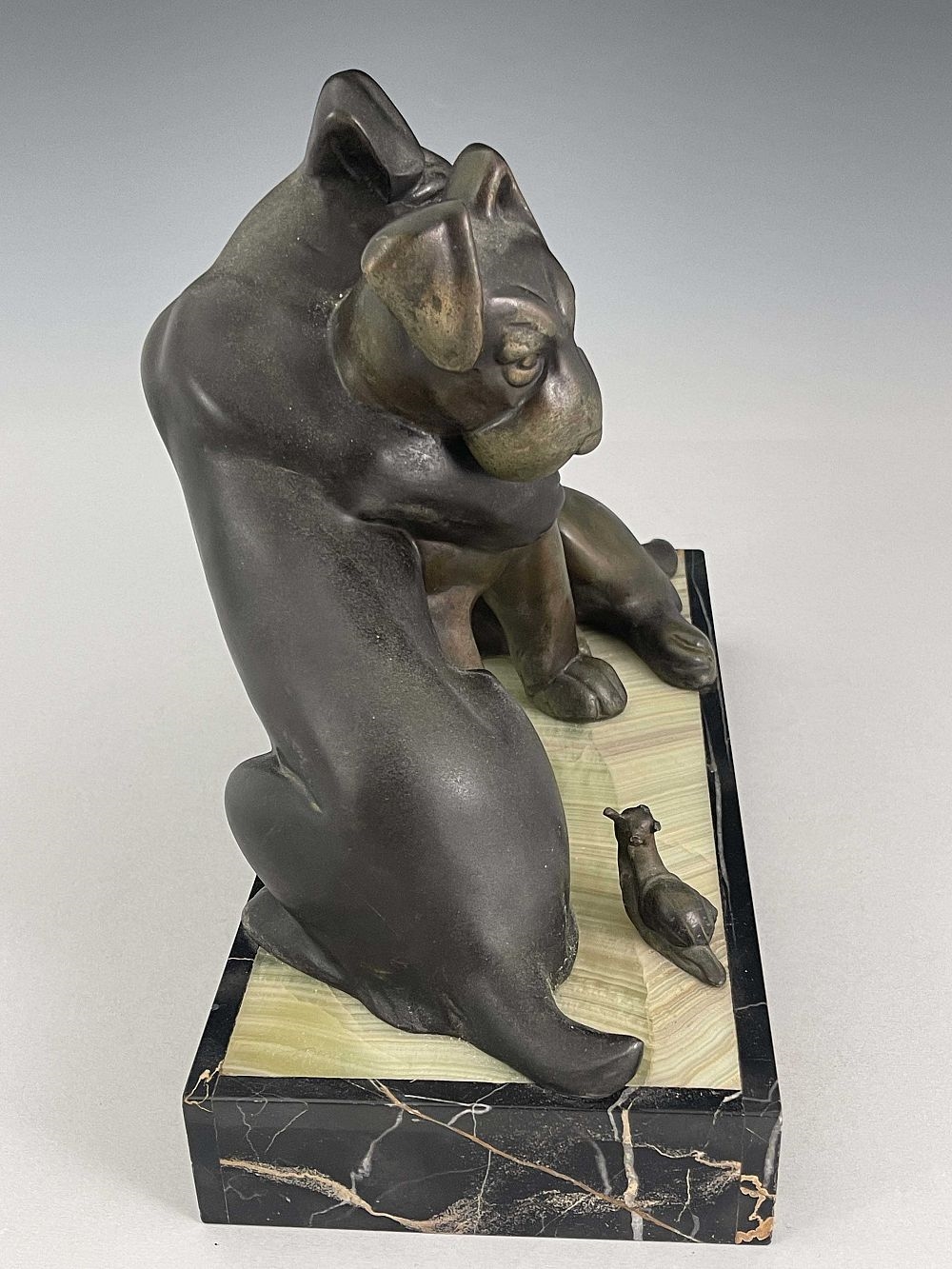 Irénée Rochard | Two dogs embracing, and a snail (Circa 1925) | MutualArt