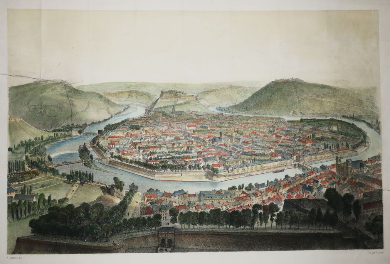 J. Arnout | BESANCON, taken above the Porte Battant (Circa 1852) | MutualArt