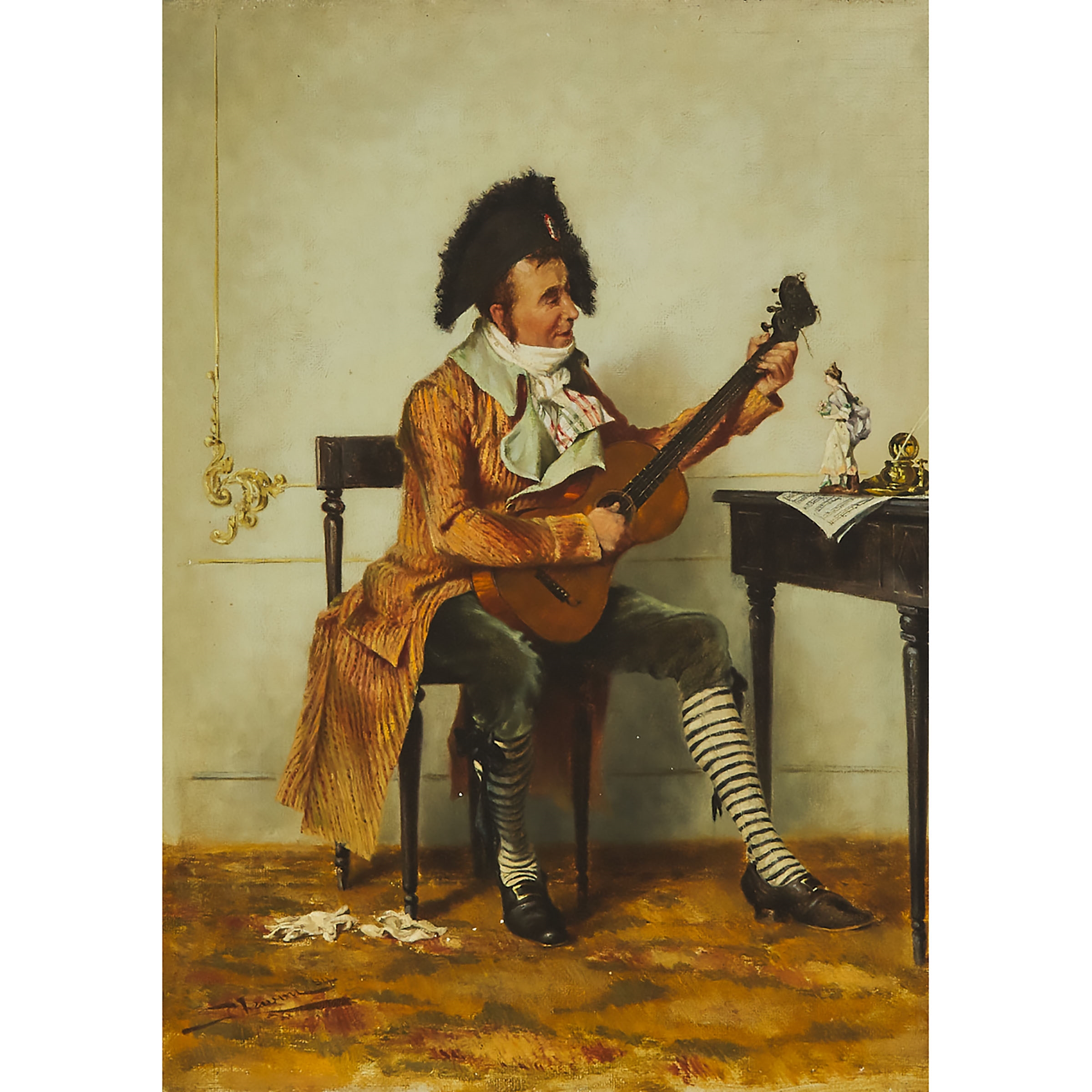 Stephen Samuel Lewin | THE GUITAR PLAYER (1884) | MutualArt