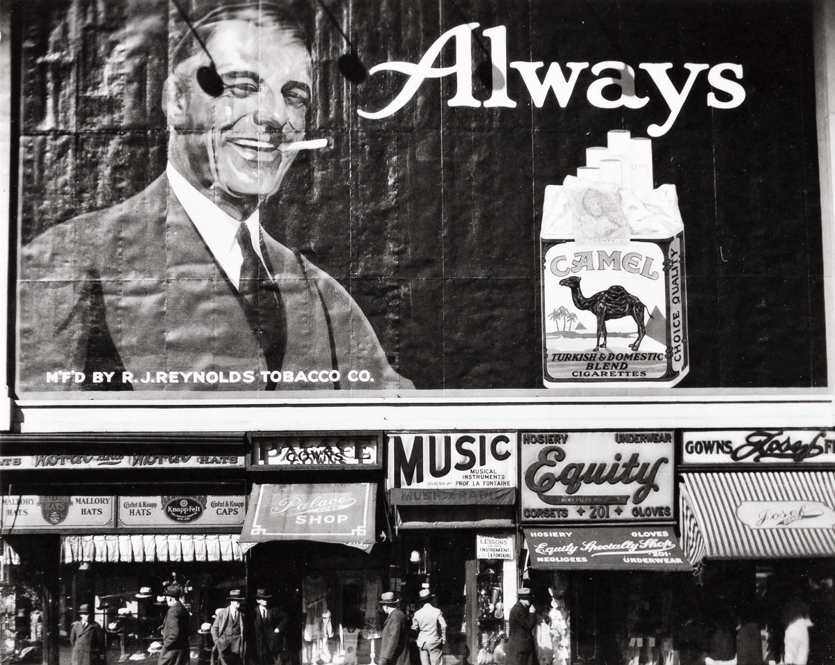 Ralph Steiner | Fire escape * Posters * Always Camels. | MutualArt