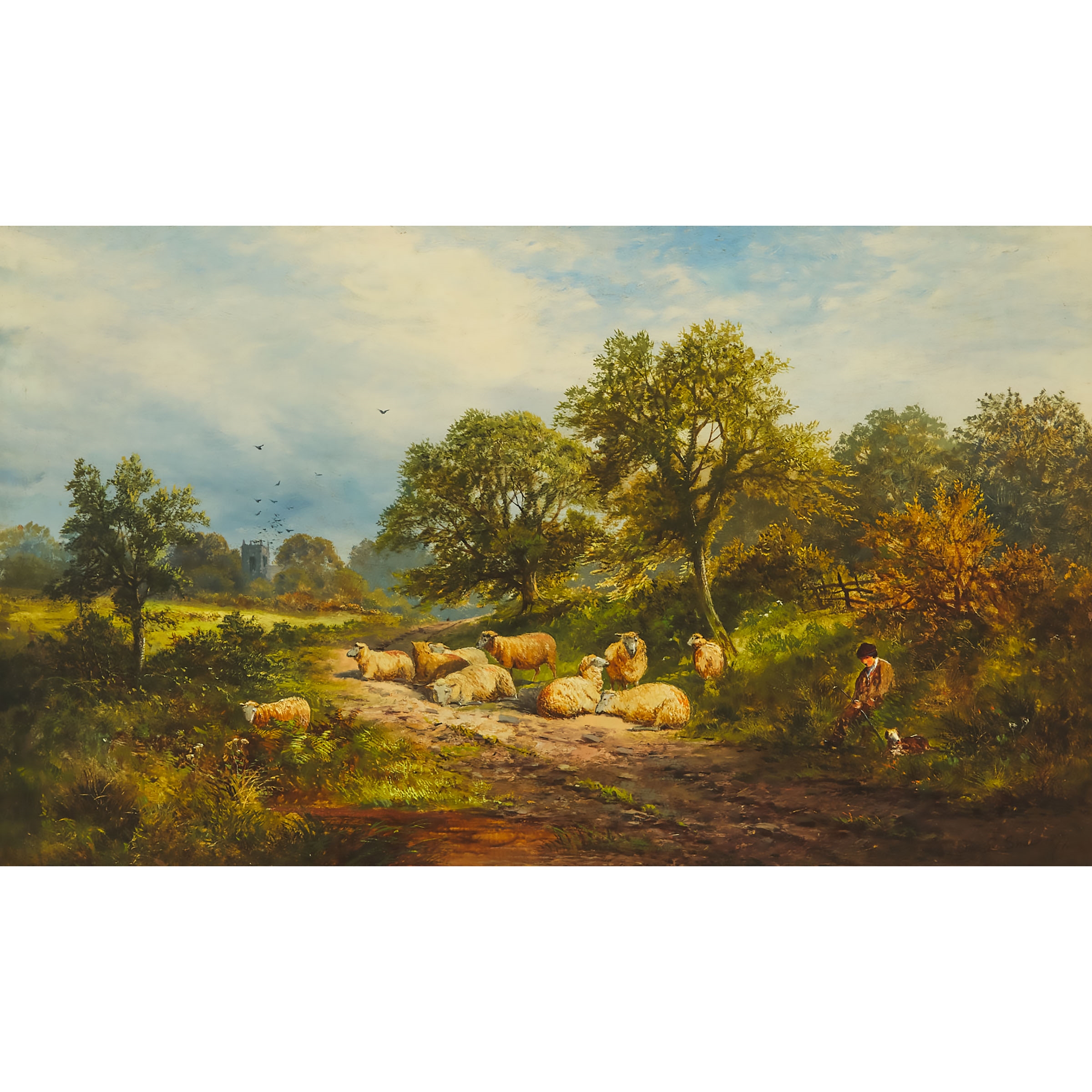 Charles L. Shaw | SHEPHERD BOY WITH HIS FLOCK, 1877 (1877) | MutualArt