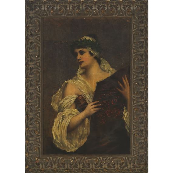Conrad Kiesel | YOUNG MAIDEN HOLDING A SHEET OF MUSIC | MutualArt