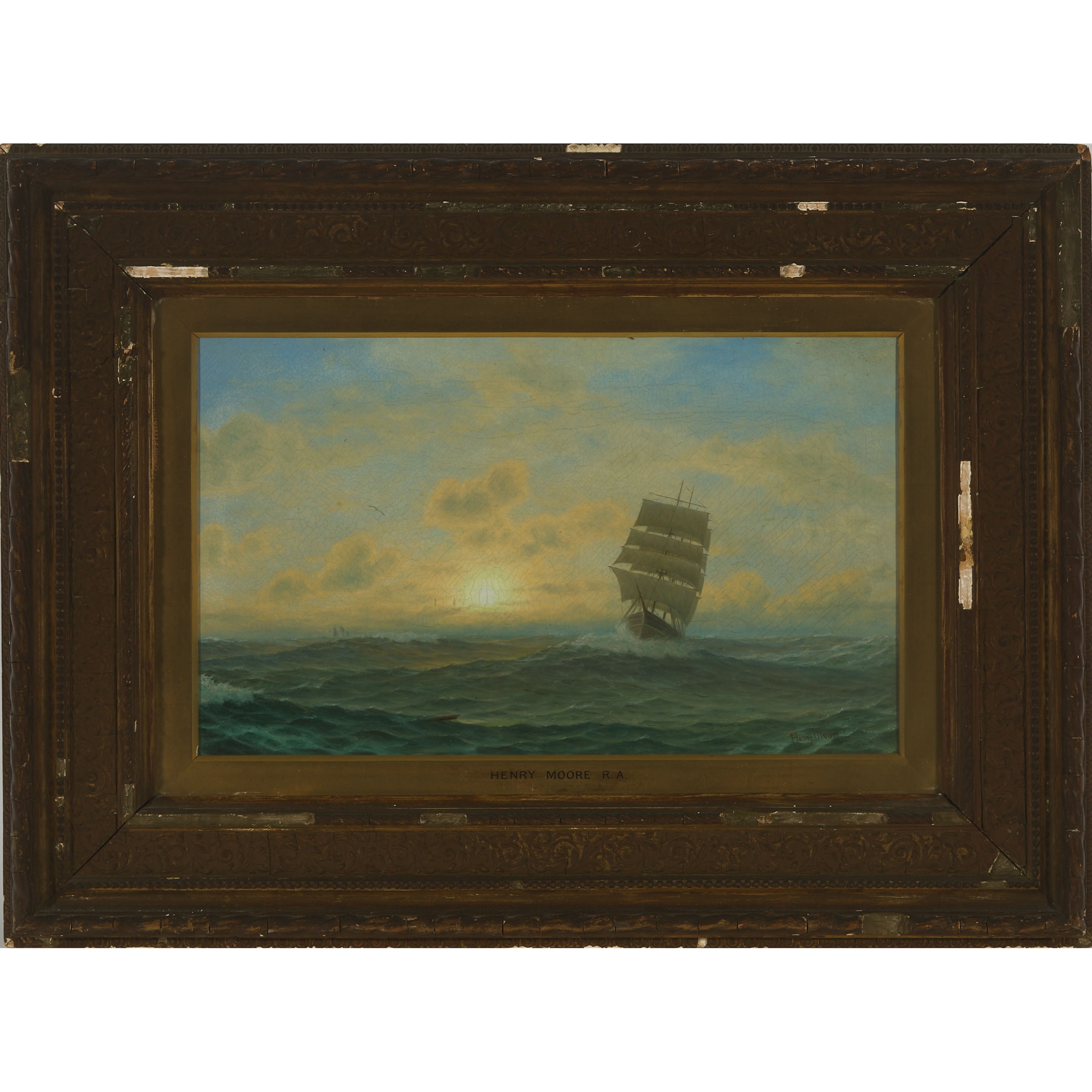 Henry Moore | VESSEL CRESTING A WAVE AT DAWN | MutualArt