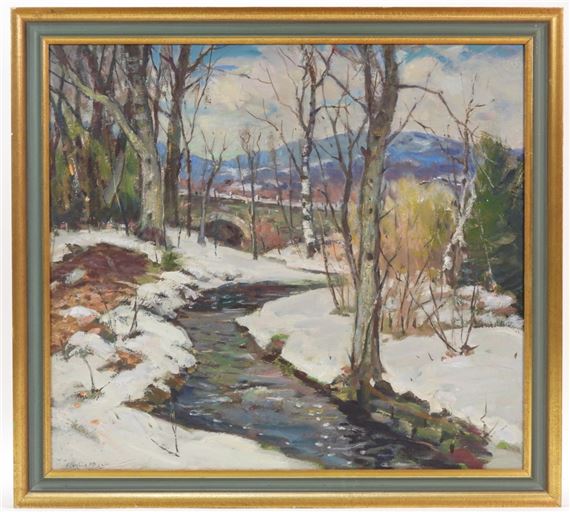 Antonio Cirino | Winter River Landscape | MutualArt