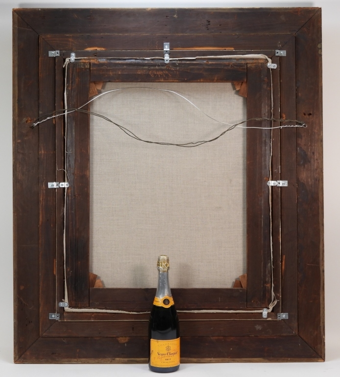 Gustav Adolf Hahn | A darkened hallway beside a snow covered graveyard ...