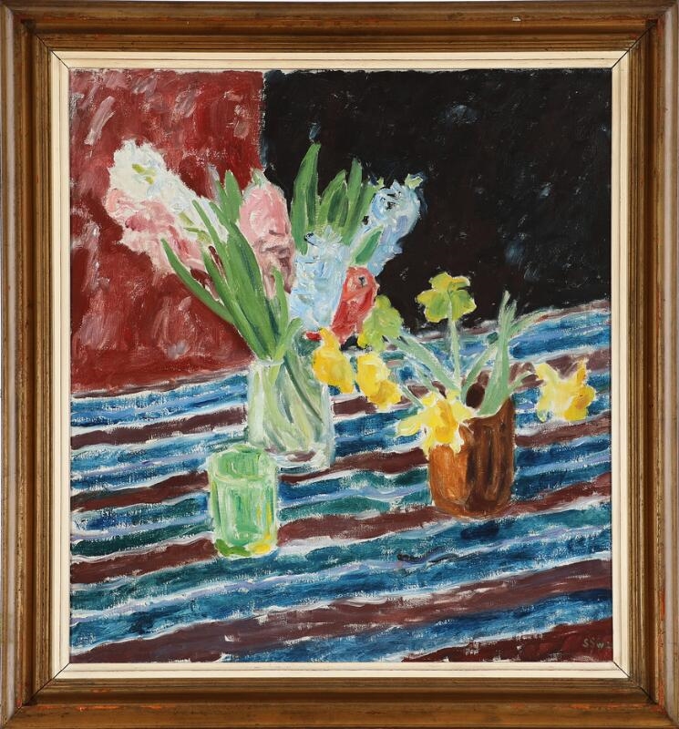 Sigurd Swane | Still life with flowers (1925) | MutualArt