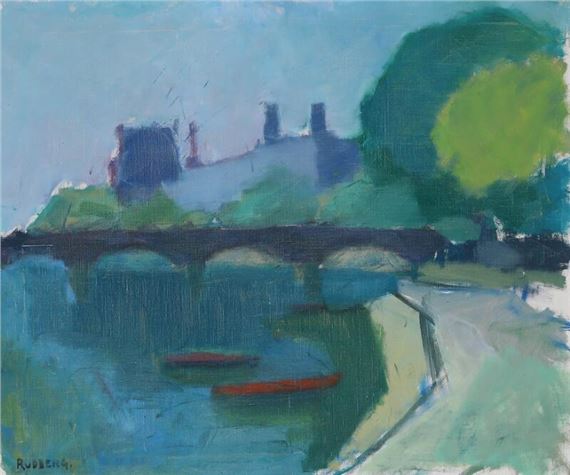 Gustav Rudberg | Röda Båten på Seine (1940) | MutualArt