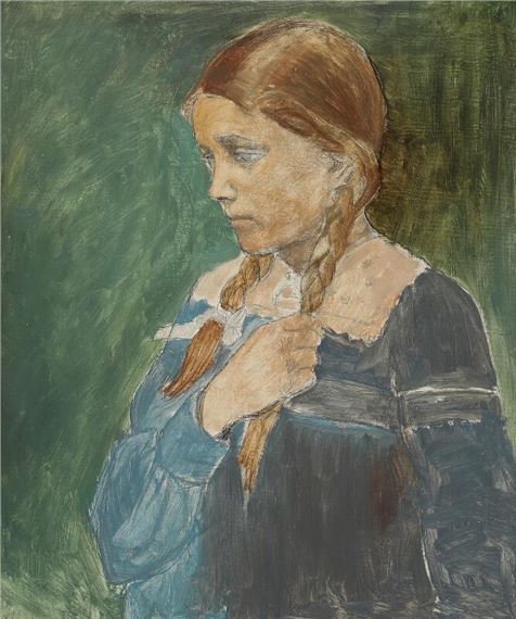 Fritz Syberg | A portrait of the artist's daughter Besse | MutualArt