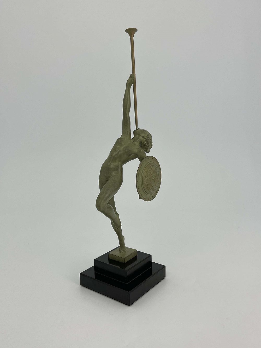 Raymonde Guerbe | A nude woman with shield and trumpet | MutualArt