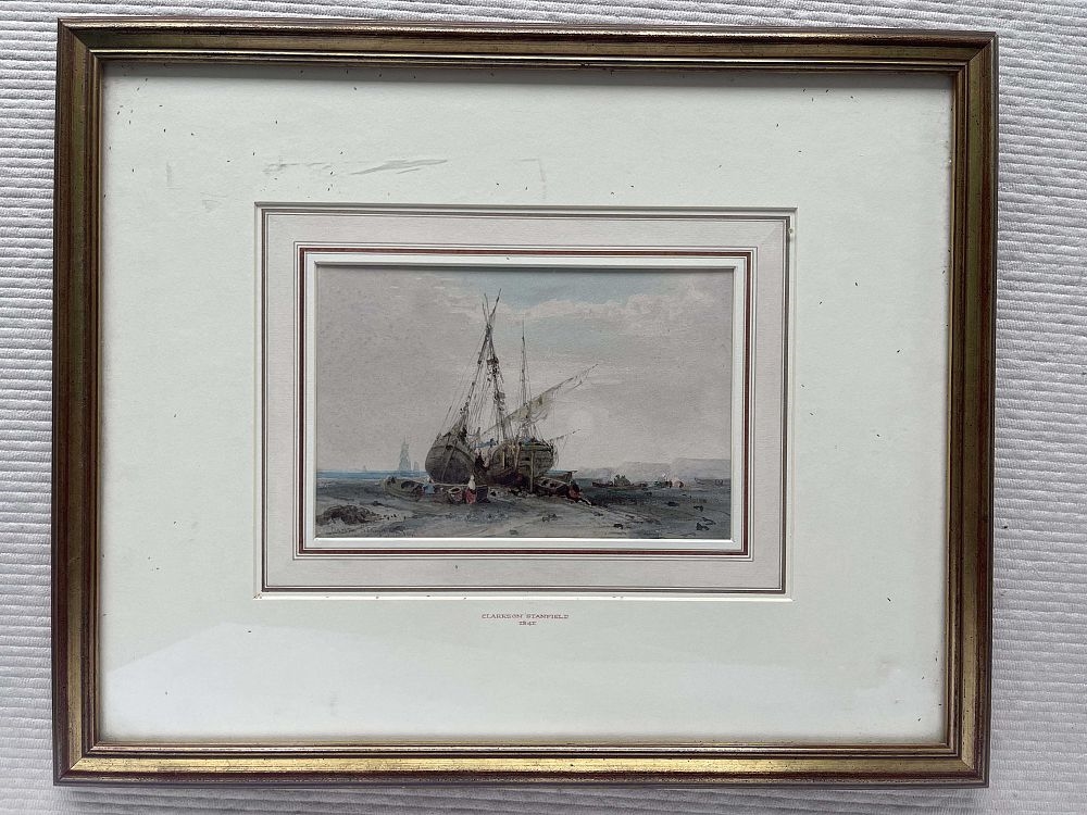 Clarkson Frederick Stanfield | A beach scene with shipwreck (1841 ...