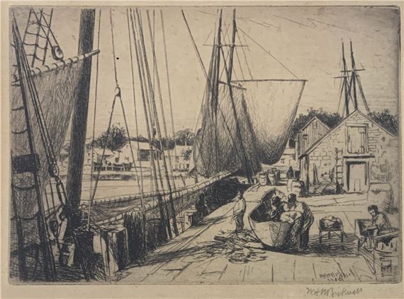 William Harry Warren Bicknell | Provincetown Wharf (1926) | MutualArt