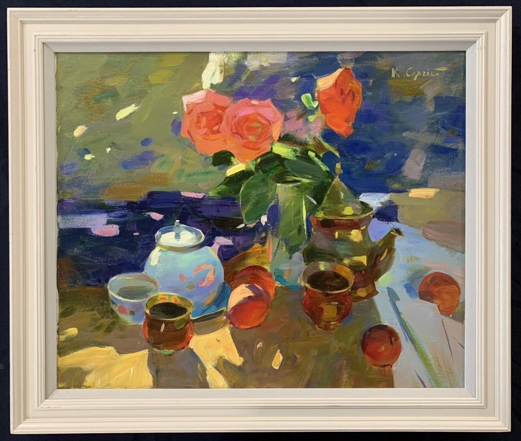 Sergey Kovalenko | still life with flowers and fruit | MutualArt
