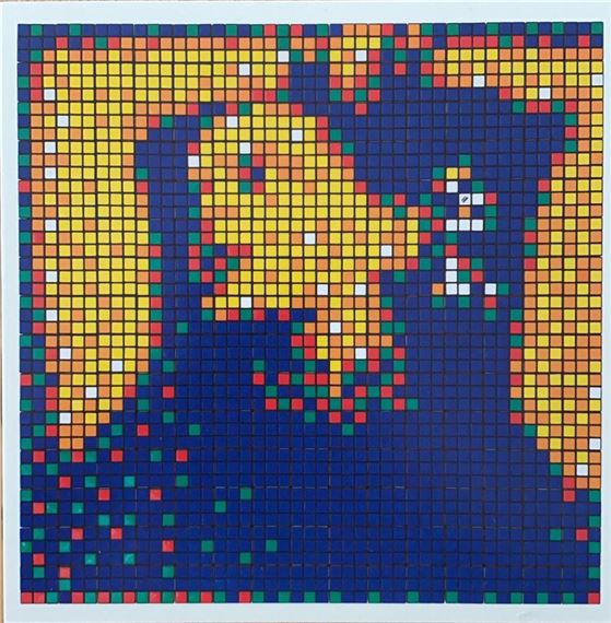 Space Invader | Rubikcubist Postcard (2022) | MutualArt