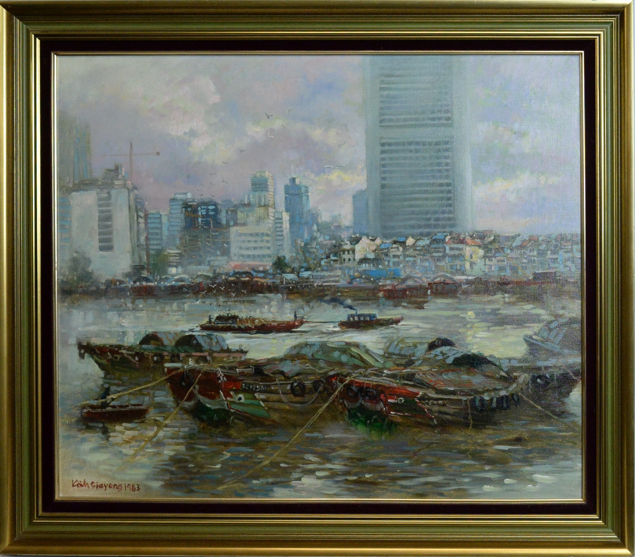 Koeh Sia Yong | Singapore River with Old Quayside Houses | MutualArt