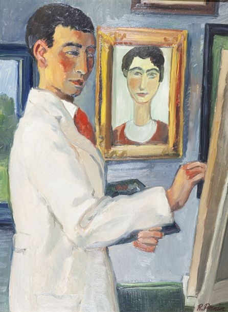 Robert Pernin | Self-portrait in the studio | MutualArt