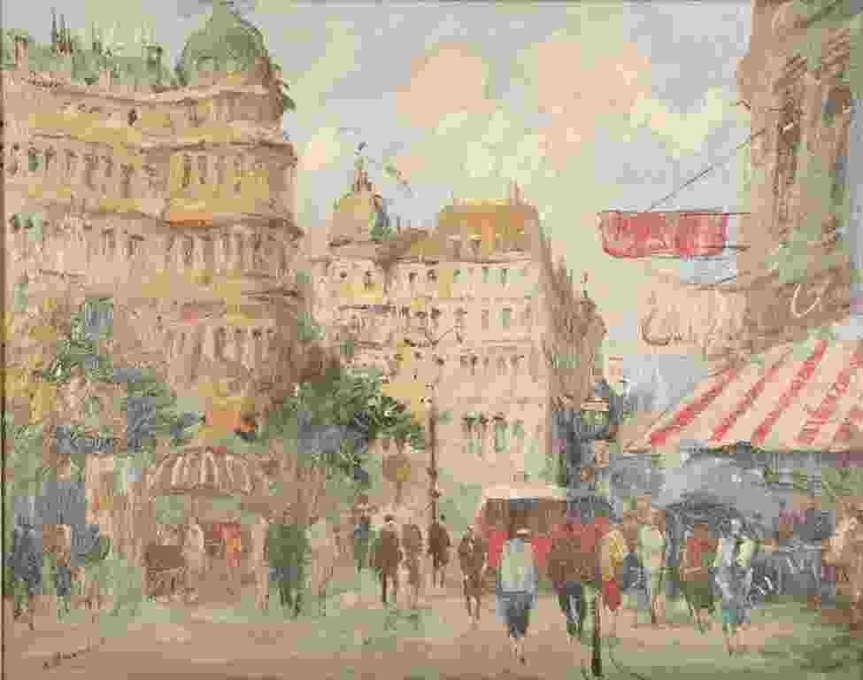 Anatol Bouchet | Parisian street scene | MutualArt