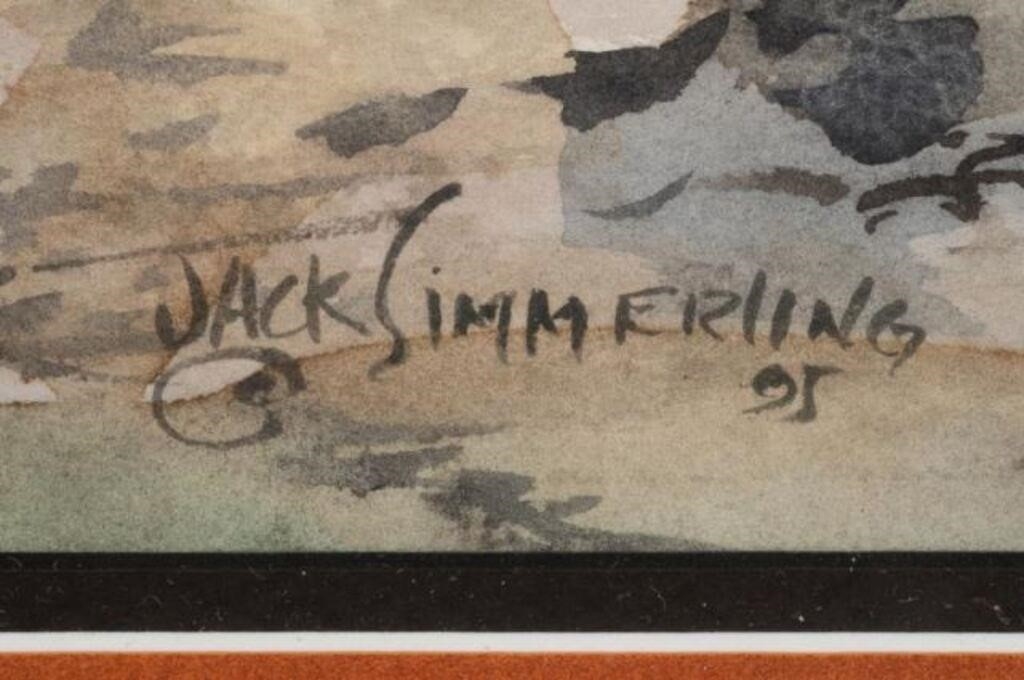 Jack Simmerling | A horse in a stall with a child | MutualArt