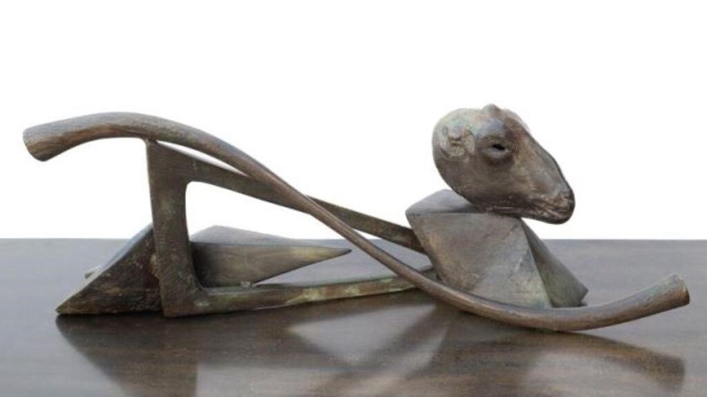 Neil Goodman | Coffee Table w/ Ram Sculpture | MutualArt