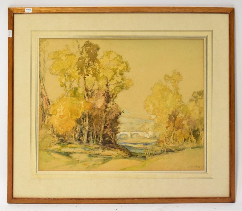 John Murray Wilson | country scenic view with trees in foreground and ...