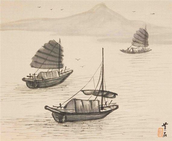 Chinese School | Set of drawings and paintings including flowers ...