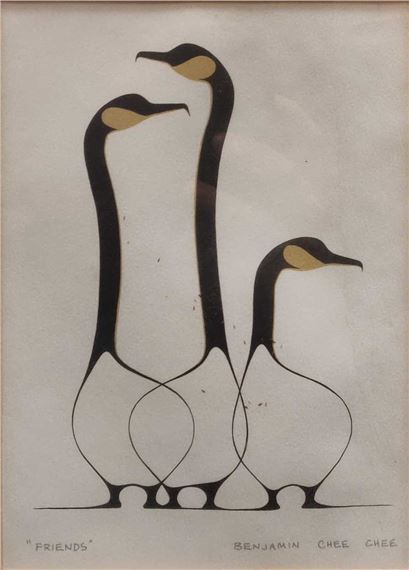 Benjamin Chee Chee | Friends and Learning | MutualArt