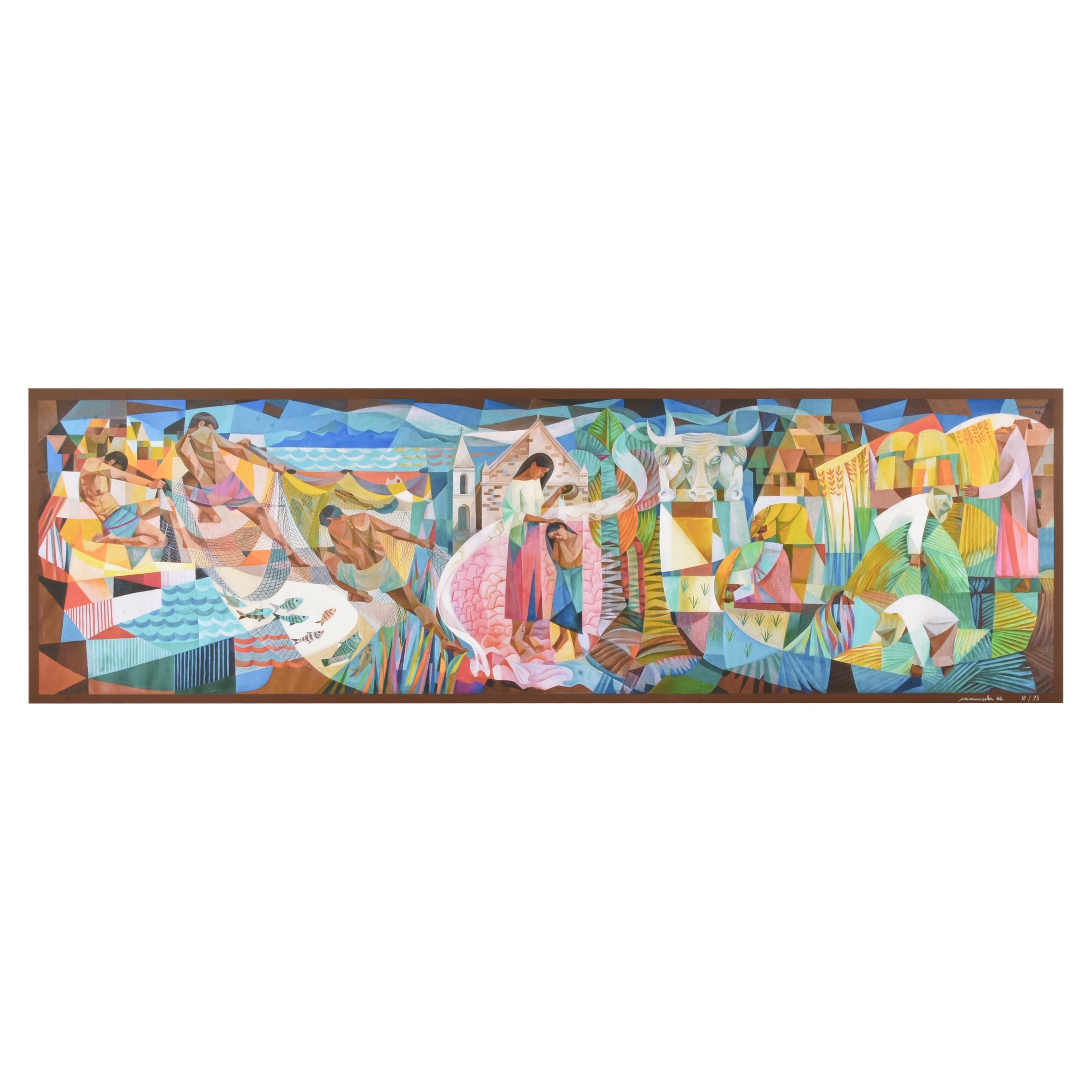 Vicente Manansala | Masaganang Ani (From the IRRI mural series) (2014 ...